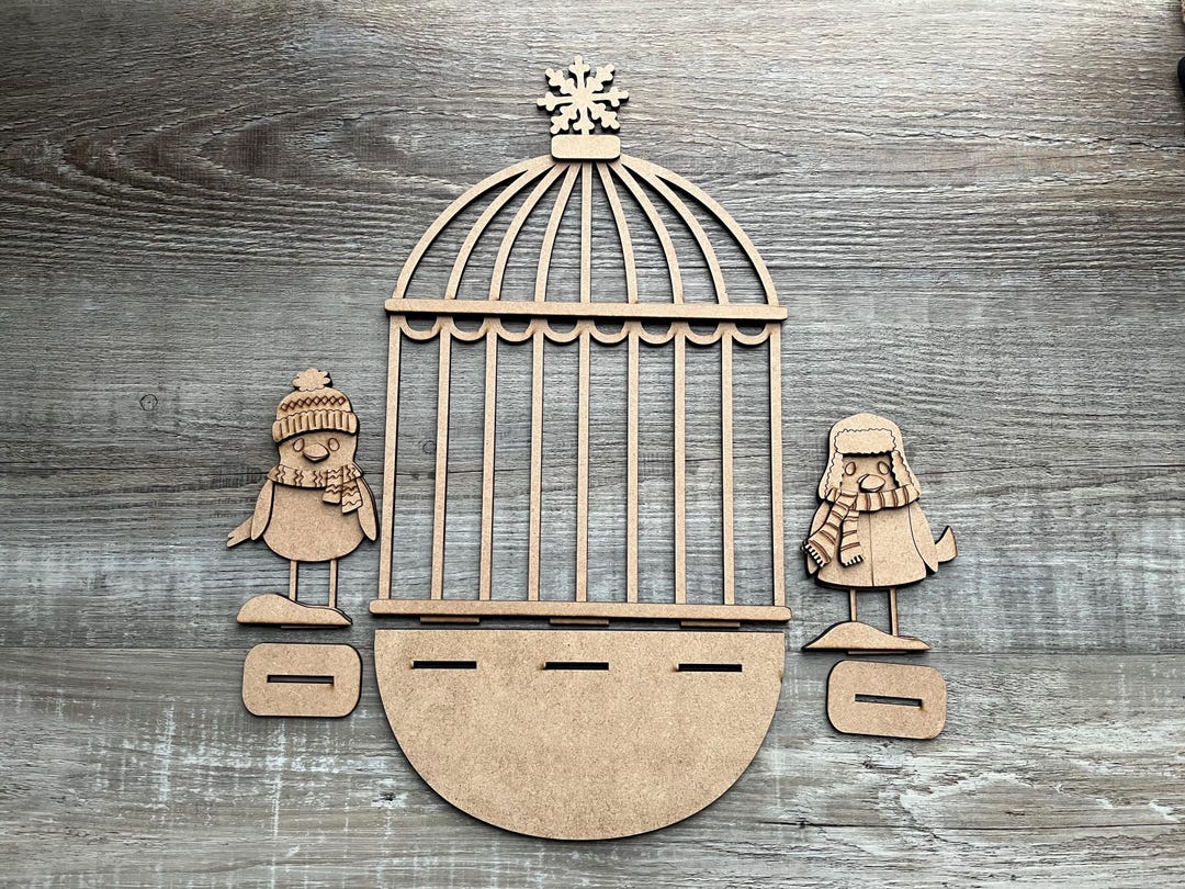 Winter Birds/ Winter Birds With Bird Cage/ Bird Blanks/ Bird Cage ...