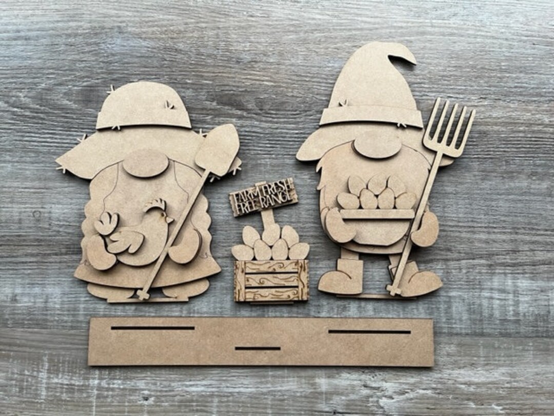 Chicken Gnomes / Standing Farm Gnomes/ Interchangeable Gnomes/ Gnome ...
