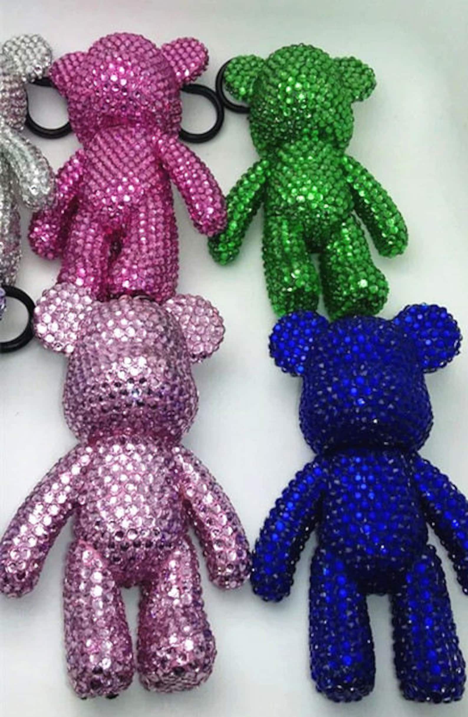 Rhinestone Sparkle Bear Keychains - Etsy