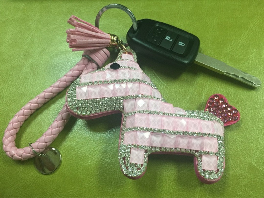 Baby Pink Rhinestone Crystal Cute Key Chains/lanyards/keyring ...
