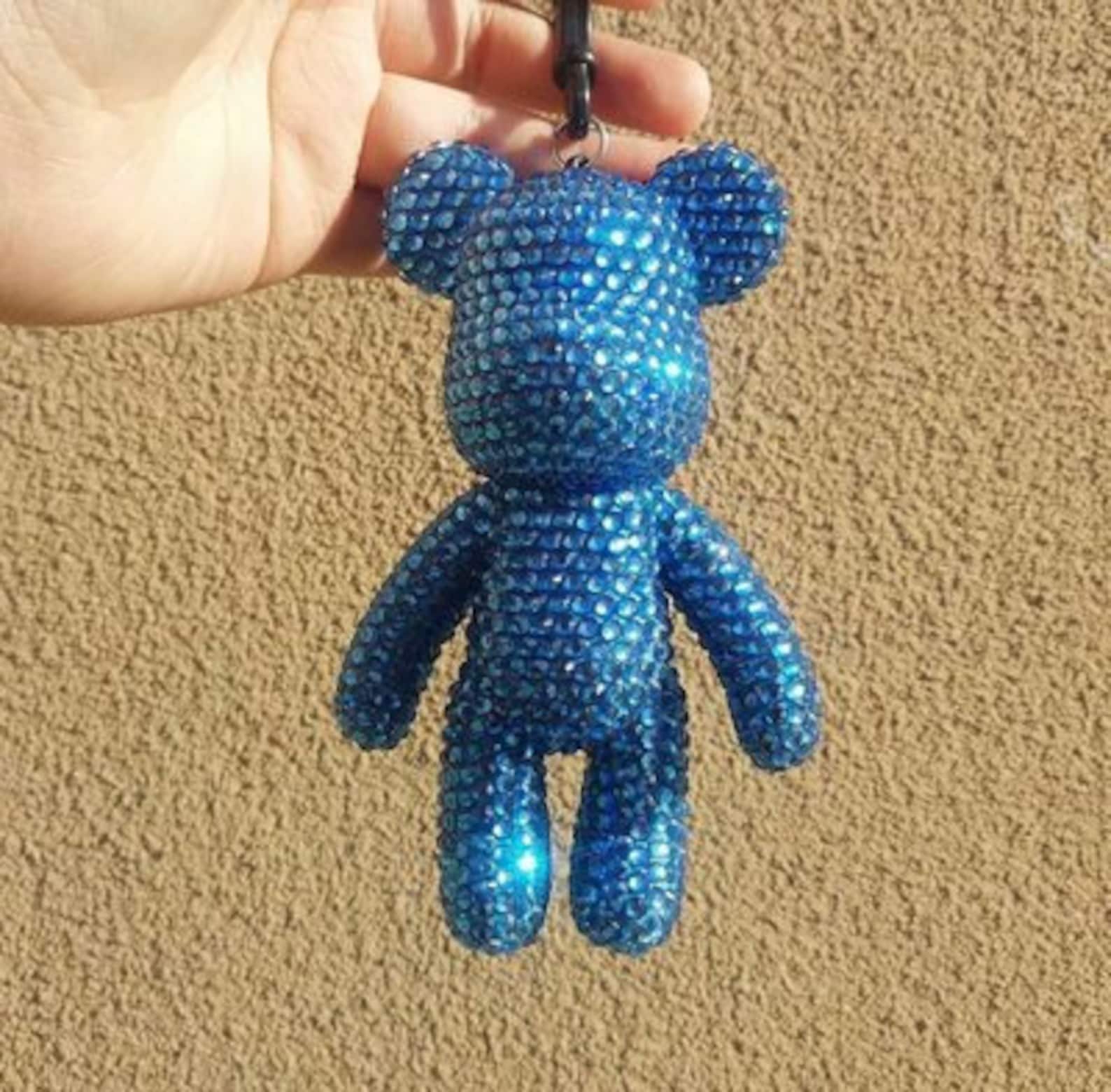Rhinestone Crystal Bear Charm Keychain | Etsy