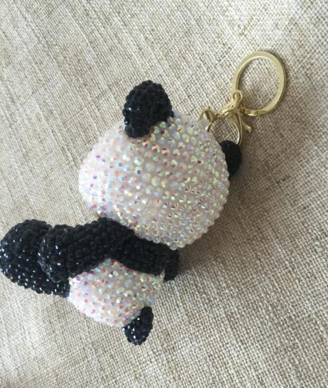 Bling Panda Keychains 4 Inch Kawaii Panda Dolls Pendants | Etsy