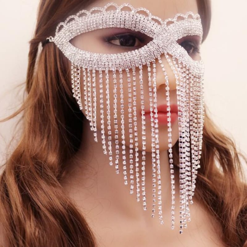Rhinestone Masks - Etsy