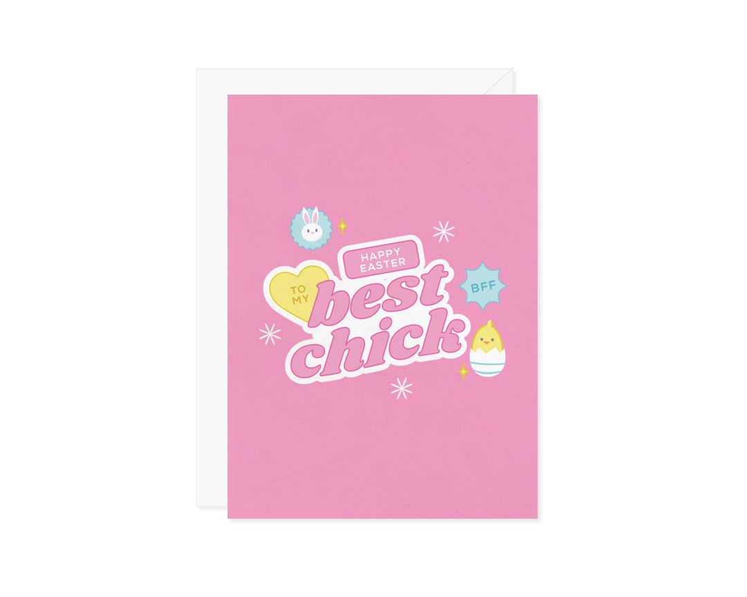 Happy Easter to My Best Chick Greeting Card - Best Friend Bestie ...