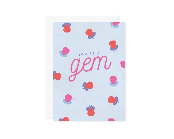 You're A Gem Greeting Card Valentine's - Etsy