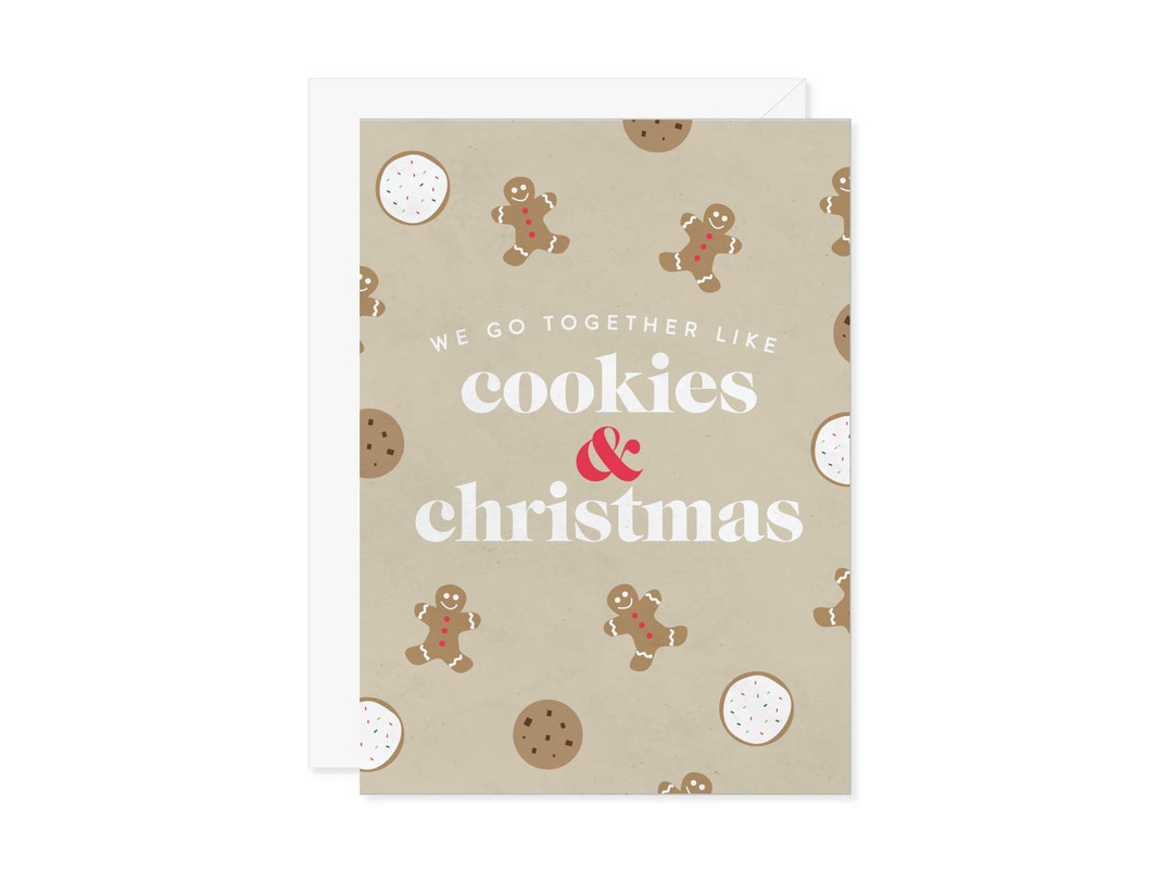 Cookies & Christmas Card: Holiday Pun Greeting (5x7 With Envelope) - Etsy
