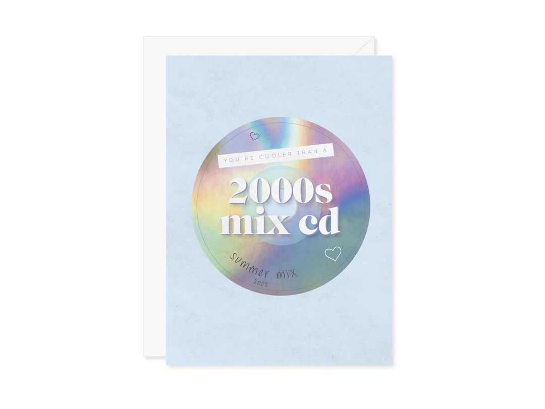 2000s Mix CD Card: Nostalgic Music Mixtape Greeting (5x7 With Envelope ...