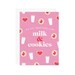 We Go Together Like Milk & Cookies Valentine Card - Hearts Treats Pink ...