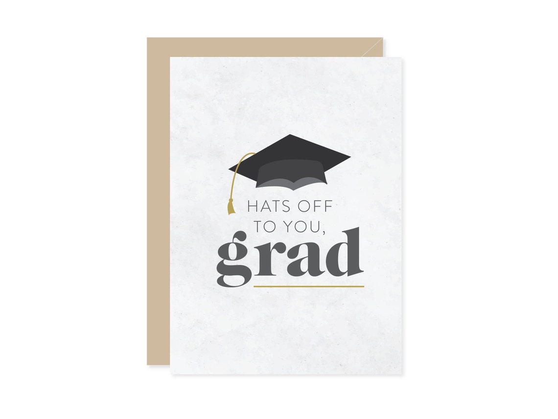 Hats off to You Grad Card Graduation High School College - Etsy