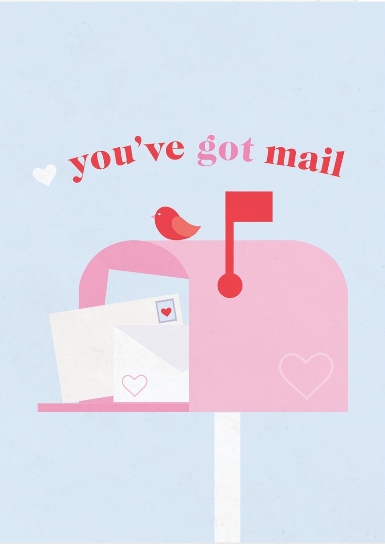 You've Got Mail Valentine's Day Greeting Card - Cute Mailbox Love ...