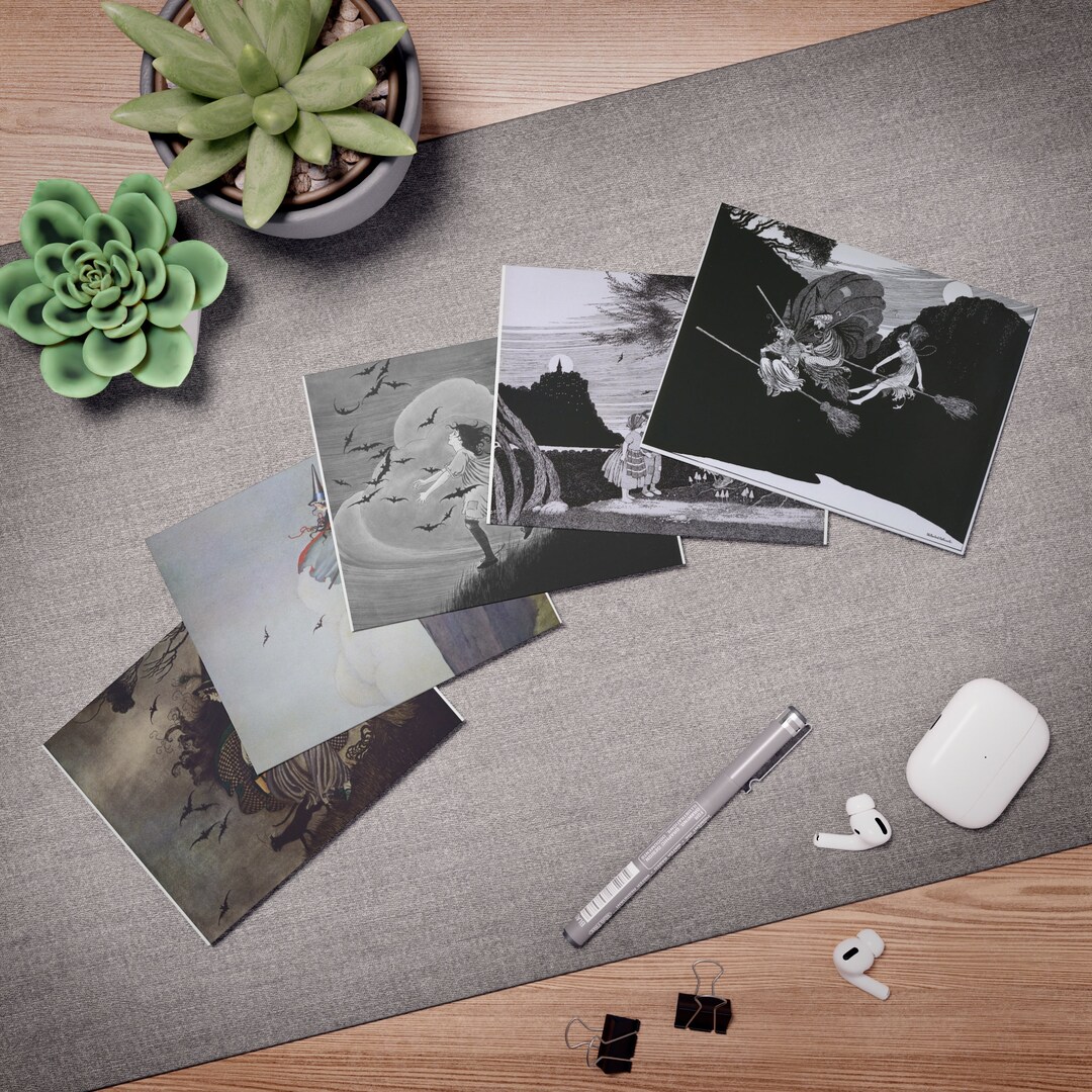 Witch Multi-design Greeting Cards (5-pack) - Etsy