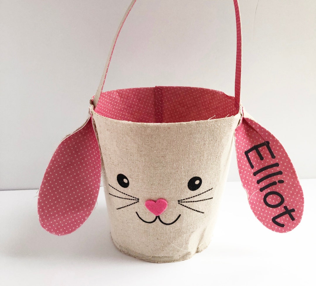 Personalized Easter Basket Bunny Basket Easter Gift Bunny Name Soft ...
