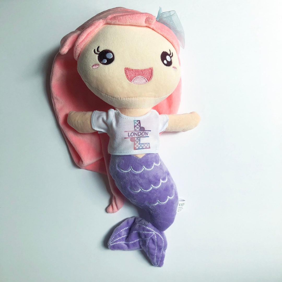 Personalized Stuffed Mermaid Mermaid With Name Baby Gift Plush Animal ...