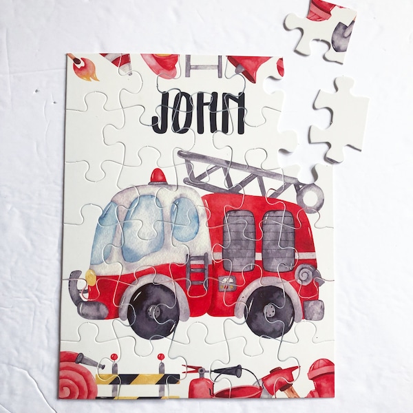 Fire Truck Puzzle - Etsy