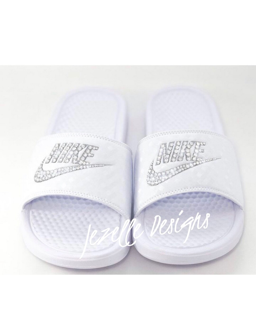 Customized Slide Sandals Hand Jeweled With Crystals, Women's Blinged ...