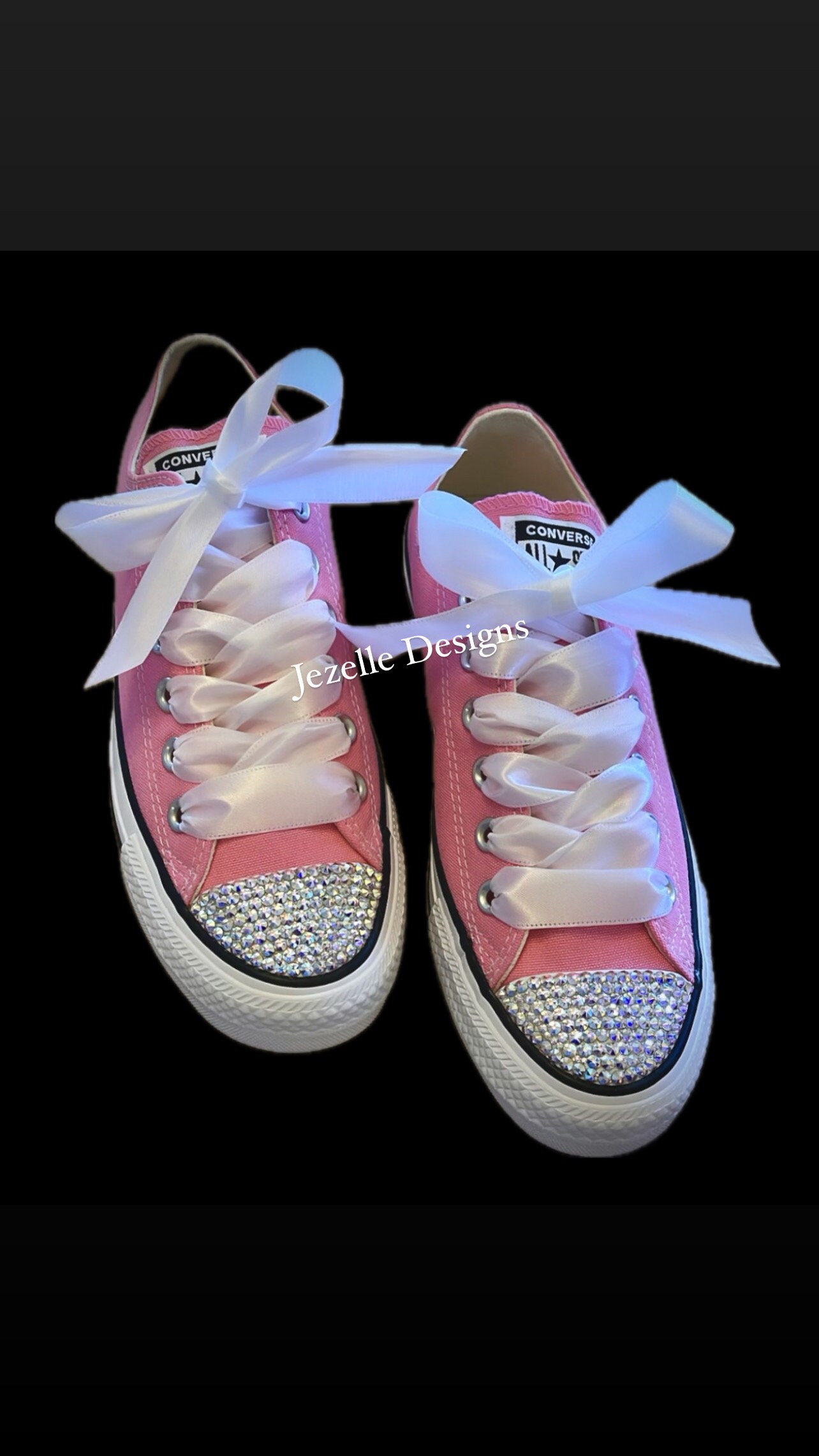 Pink Bling Converse – Swarovski Crystal Hand Jeweled Sneakers | Custom ...