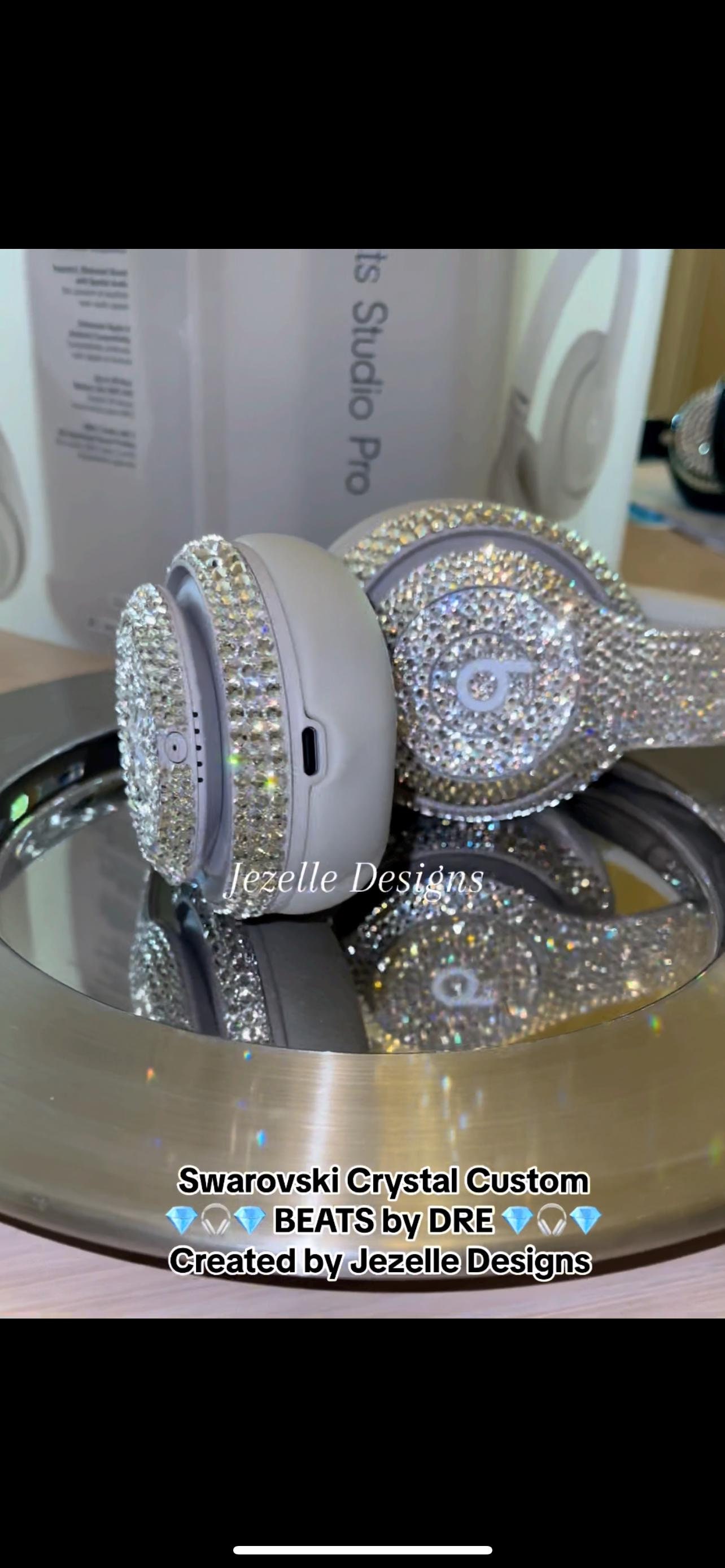 CUSTOM Beat by Dre Headphones With Premium Swarovski Crystals, Hand ...