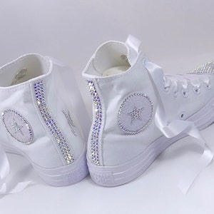 Personalized Converse Hi Tops, Custom Crystal Hand Jeweled Bedazzled ...