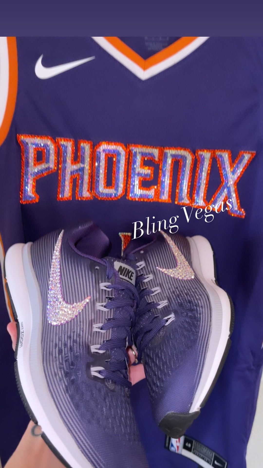 Customized Bling Devin Booker Jersey, Embellished Bedazzled Phoenix ...