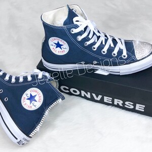 Swarovski Crystal Converse, Custom Hand Jeweled Bling High Top Chuck ...