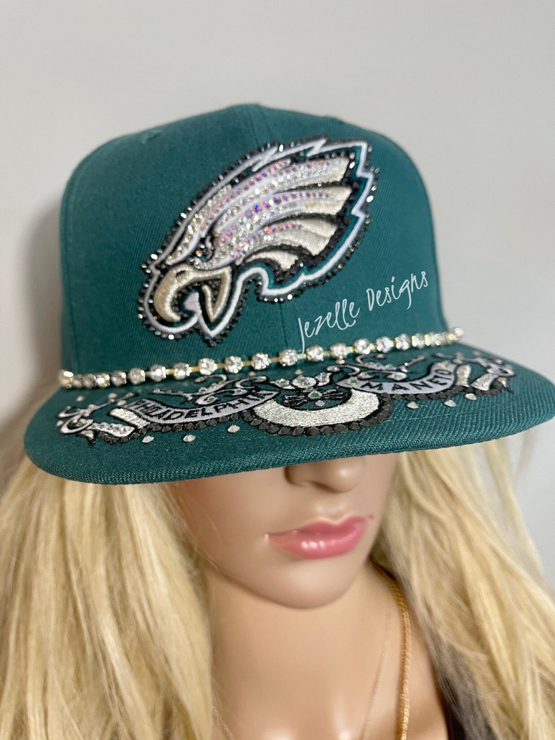 Philly Eagles Custom Swarovski Bling Hat - Bedazzled Eagles Hat - Go ...