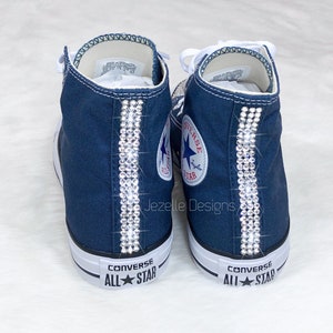 Swarovski Crystal Converse, Custom Hand Jeweled Bling High Top Chuck ...