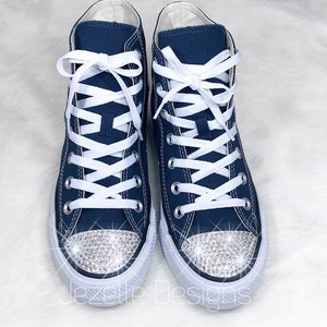 Swarovski Crystal Converse, Custom Hand Jeweled Bling High Top Chuck ...