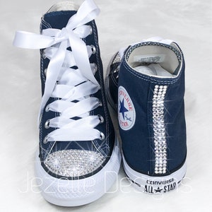 Swarovski Crystal Converse, Custom Hand Jeweled Bling High Top Chuck ...