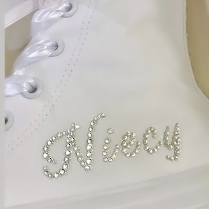 Personalized Converse Hi Tops, Custom Crystal Hand Jeweled Bedazzled ...