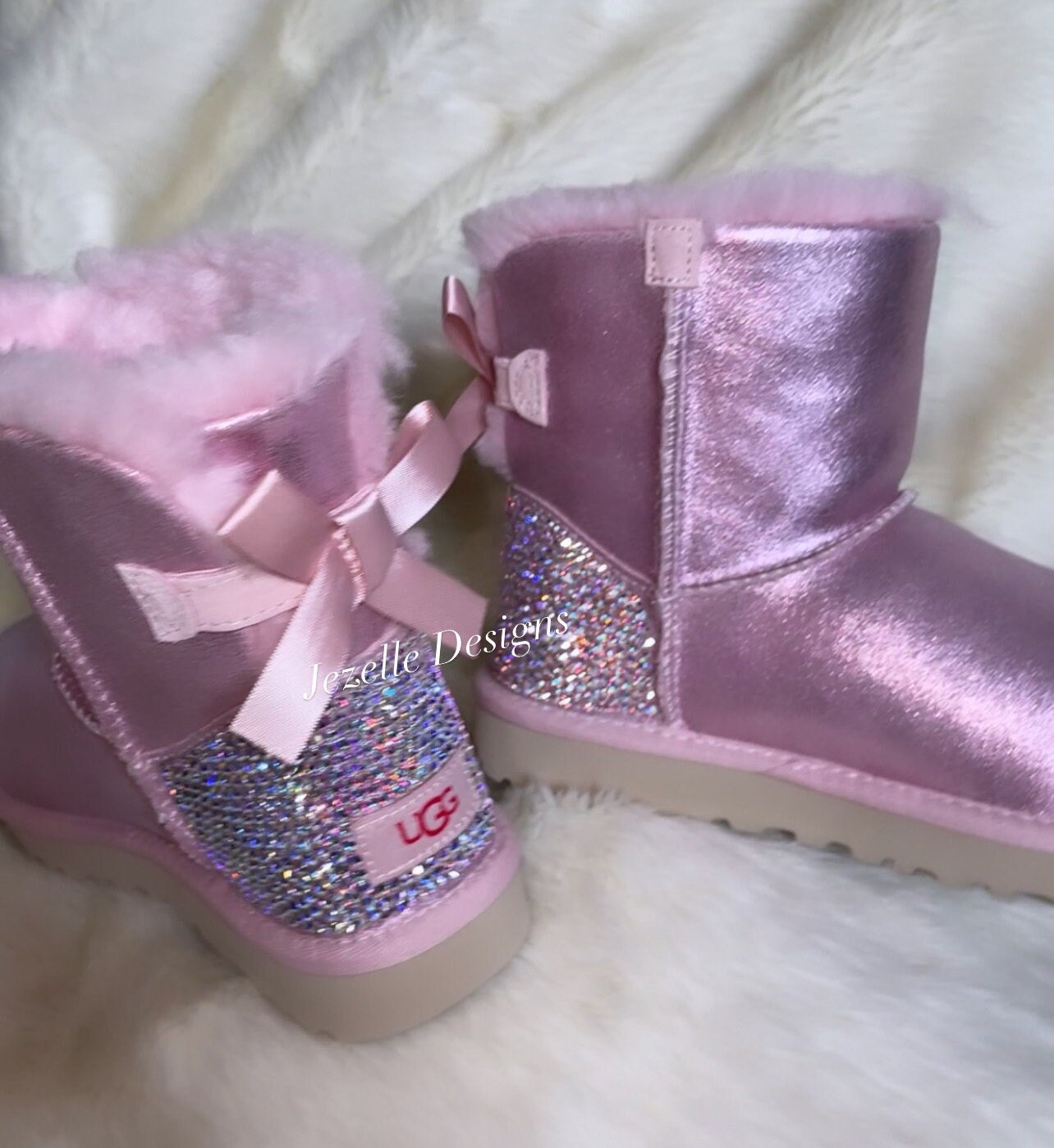 Uggs Customized with Crystals Personalized Bailey Bow Uggs Rhinestone Jeweled Embellished Ugg Boots Women s Ugg Girls Sparkle Boots