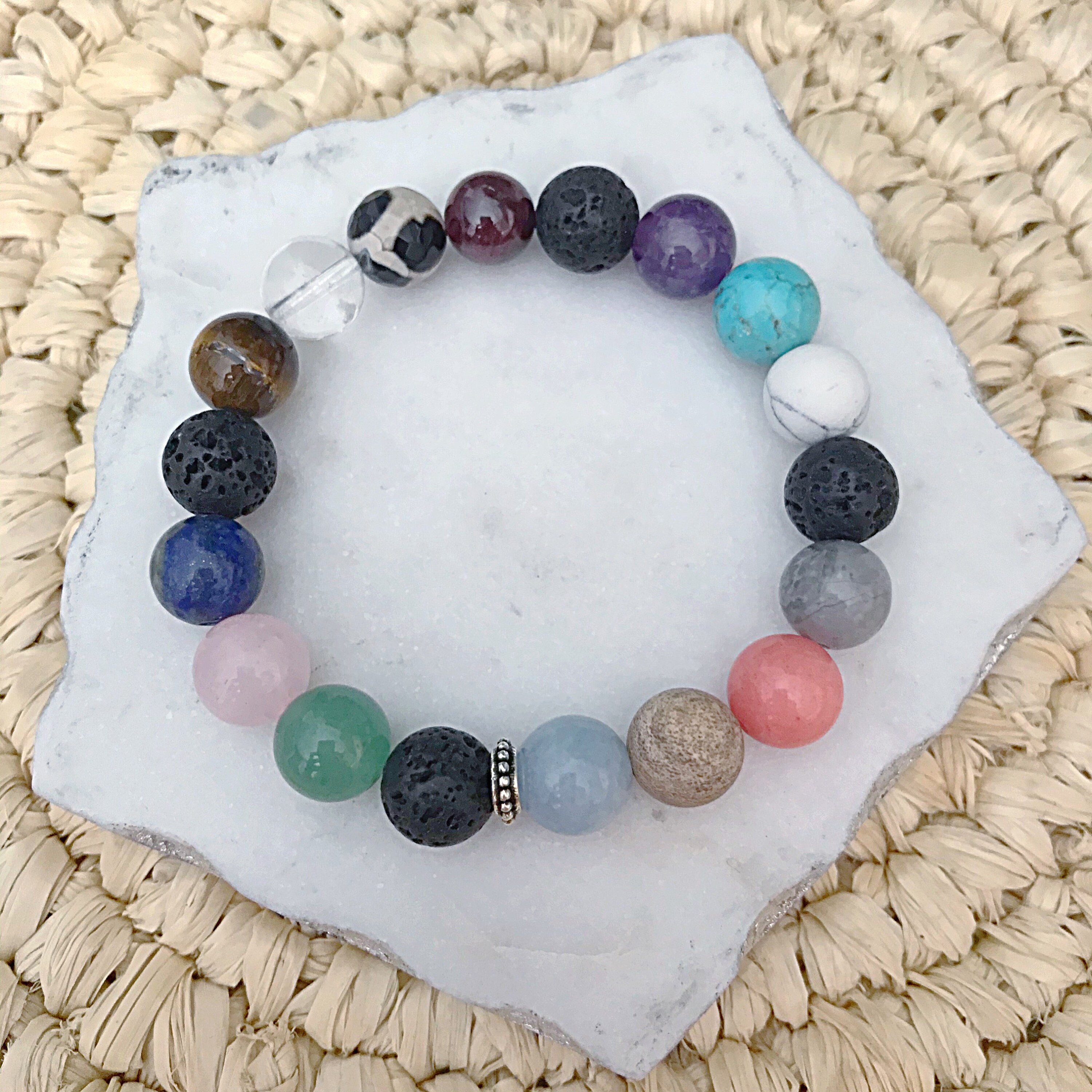 7 Chakras Diffuser Bracelet Chakra Gemstones Lava Bead - Etsy