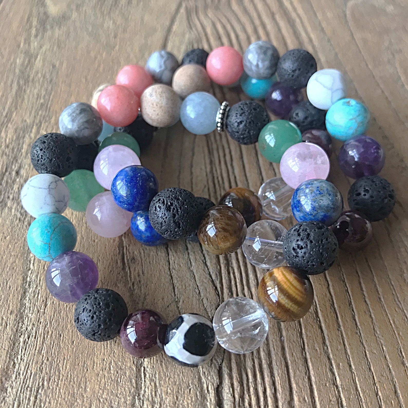 7 Chakras Diffuser Bracelet Chakra Gemstones Lava Bead - Etsy