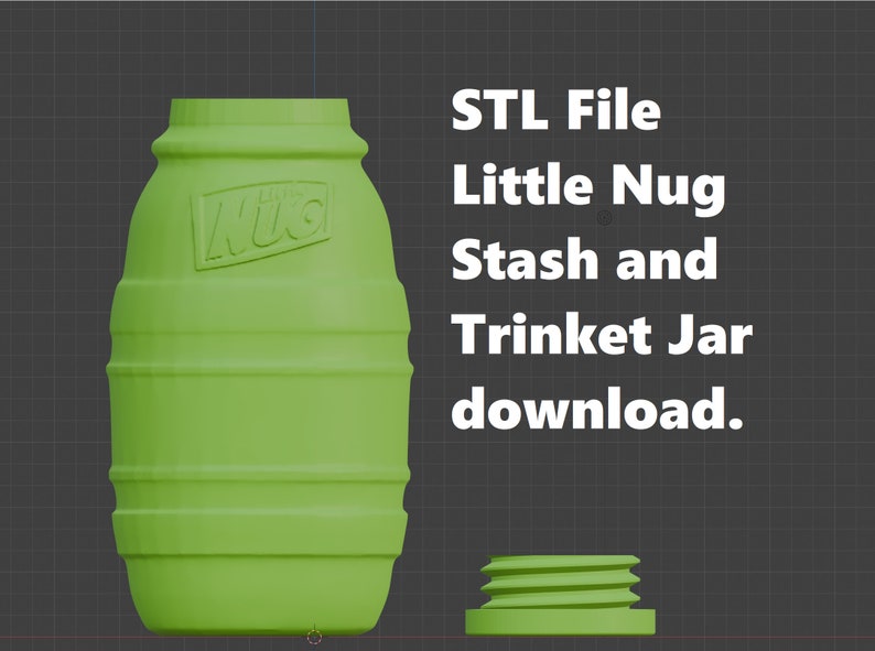 STL File Download Little Nug Jar - Etsy