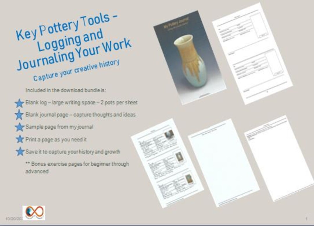 Potter Log Sketchbook Potter Skill Building Diary Pottery Tool Pottery ...