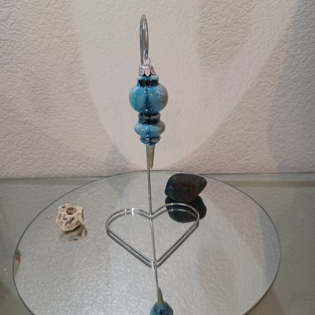 Heart Base Ornament Stand, Collectible Hanger, Silver Bauble Stand ...