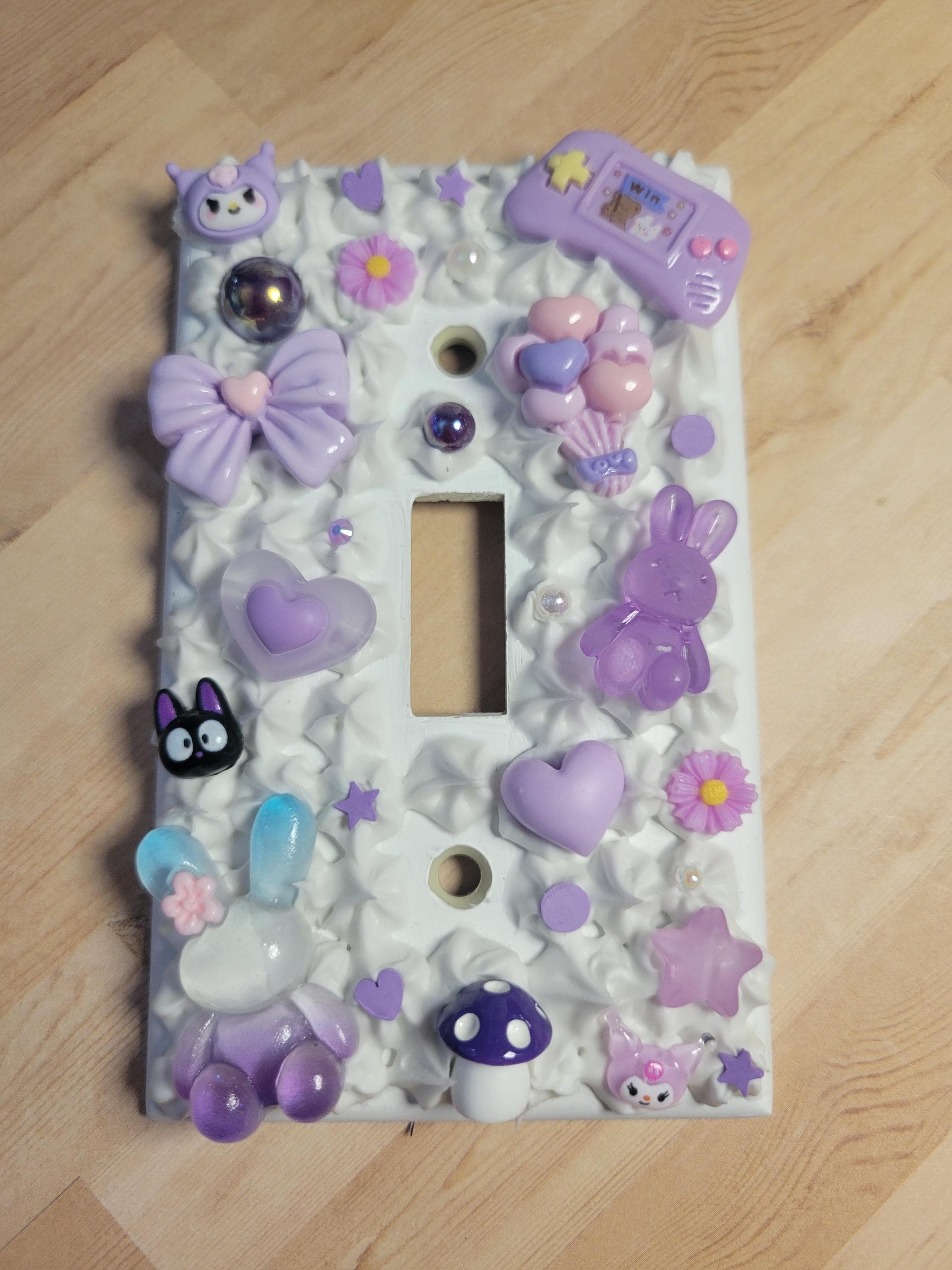Decoden Light Switch Cover | Kawaii | Coffee | Candy | Sweet | Heart ...