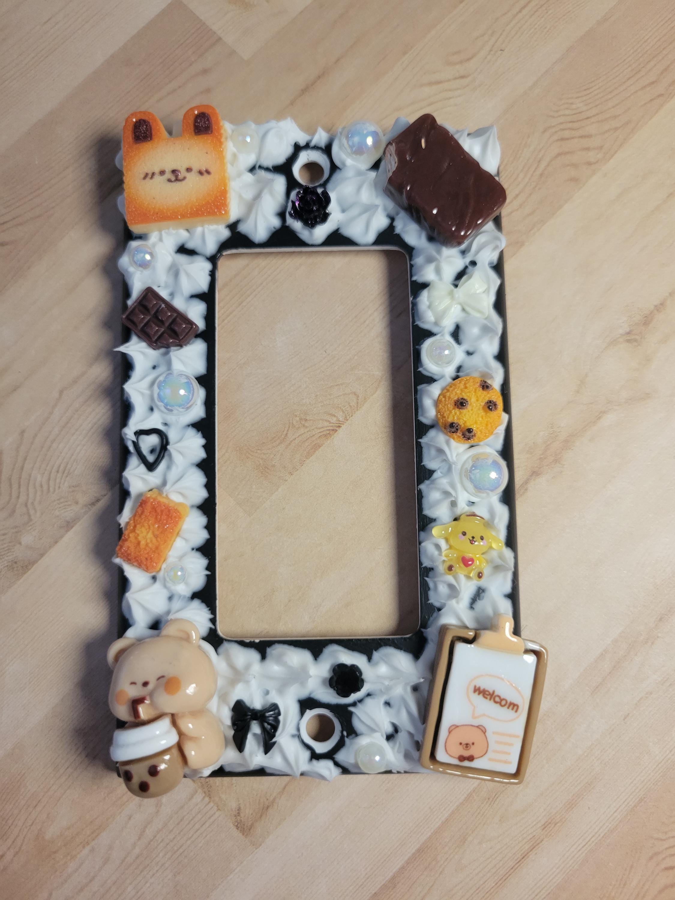 Decoden Light Switch Cover | Kawaii | Coffee | Candy | Sweet | Heart ...