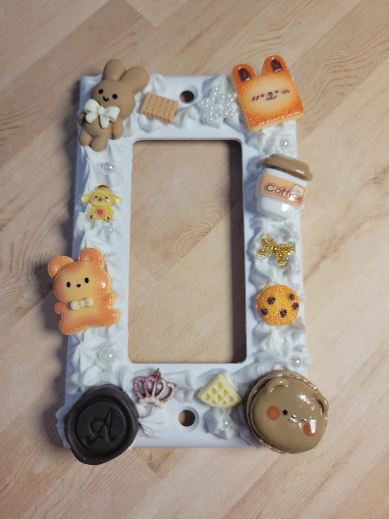 Decoden Light Switch Cover | Kawaii | Coffee | Candy | Sweet | Heart ...