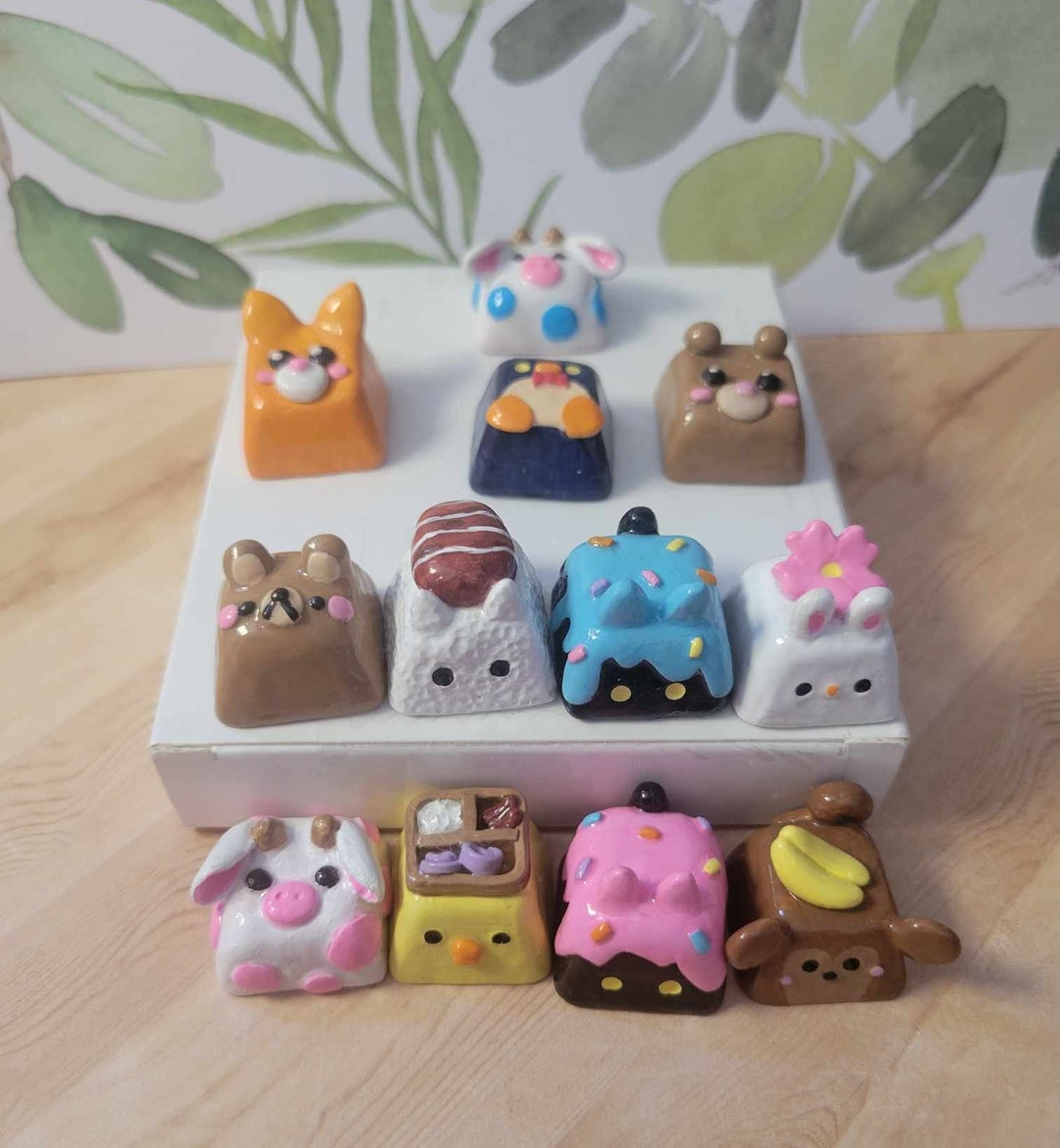 Animal Keycap | Kawaii | Mechanical Keyboard | Pink Keycap | 3D Keycaps ...