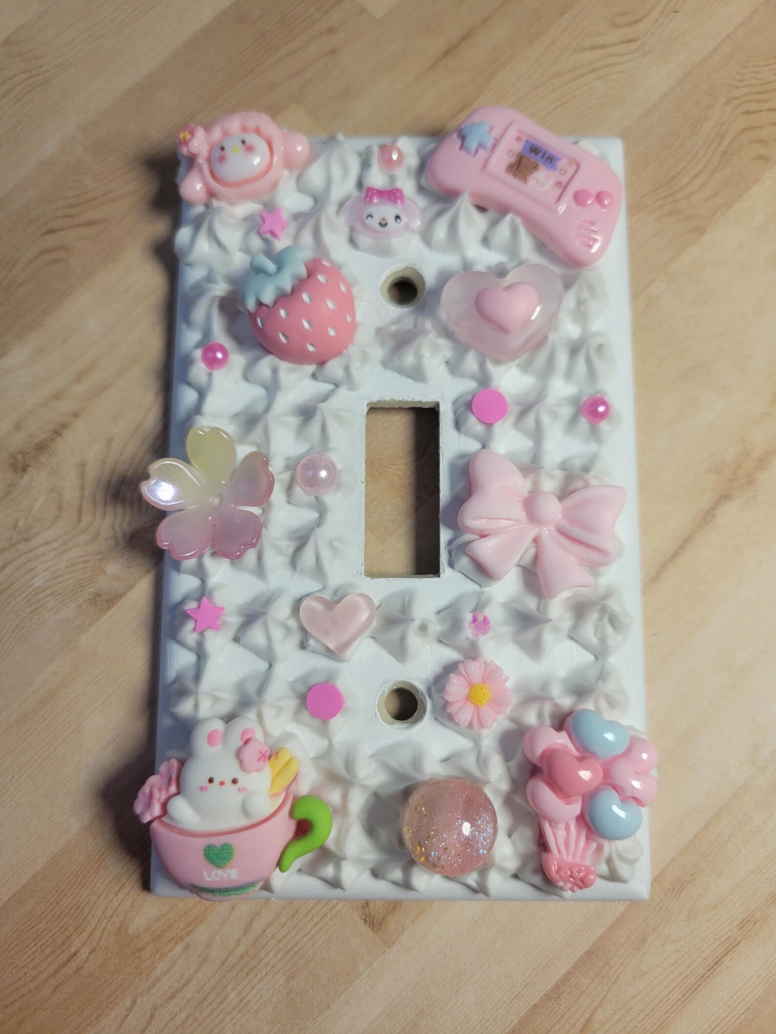 Decoden Light Switch Cover | Kawaii | Coffee | Candy | Sweet | Heart ...
