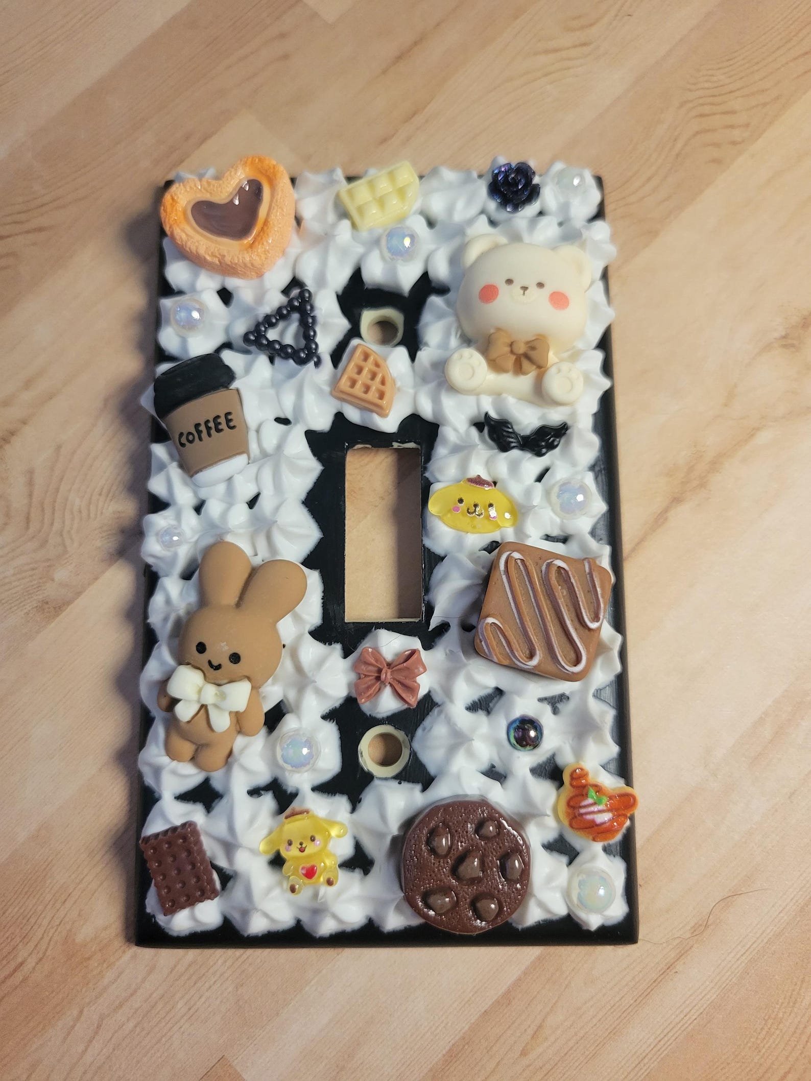 Decoden Light Switch Cover | Kawaii | Coffee | Candy | Sweet | Heart ...