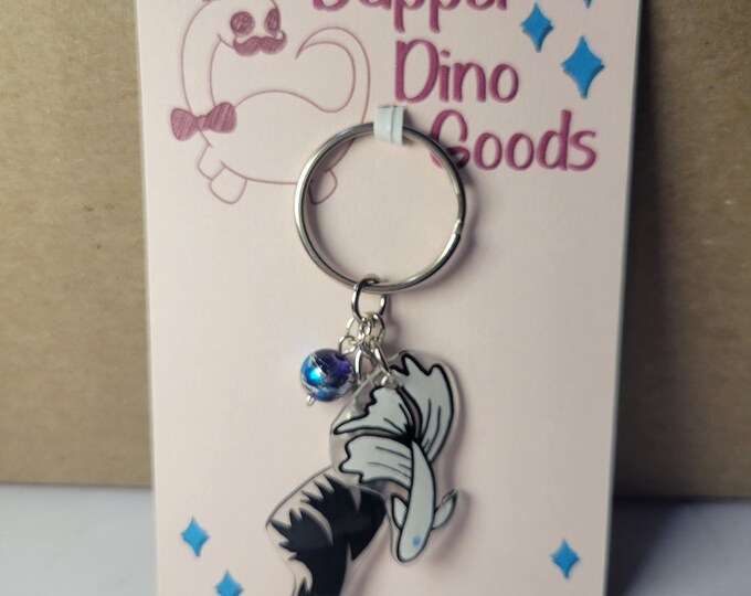 Anime Keychain Kawaii Bead Fish JJK Beta Fish Black White Sorcerer ...