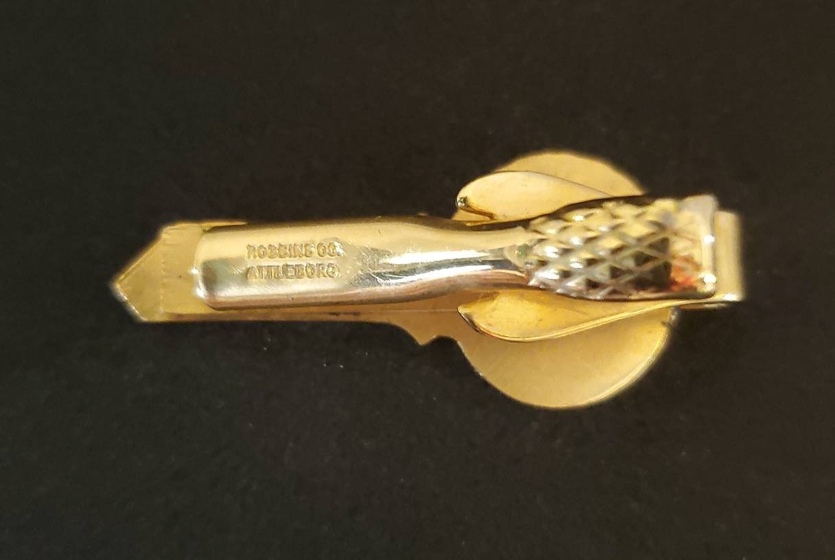 Vintage Robbins CO. Attleboro Gold Toned Tie Clip | Etsy