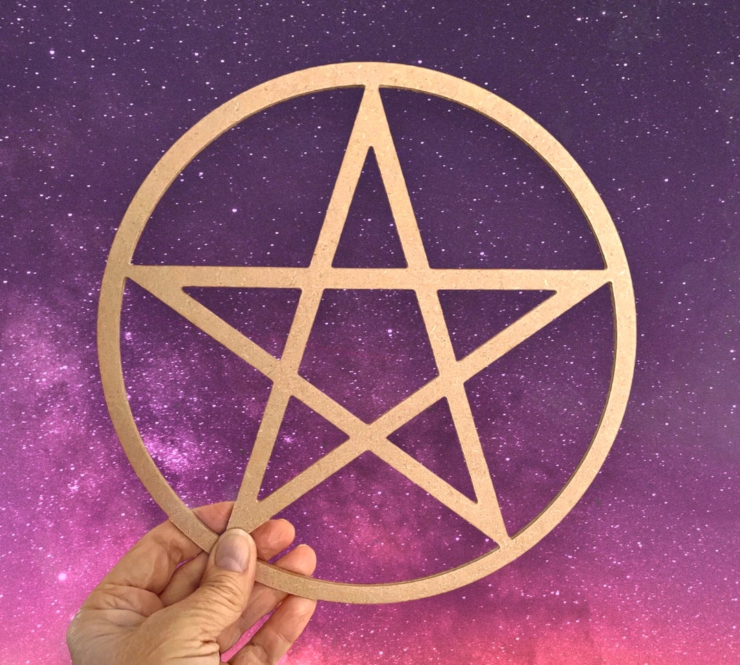 Pentacle Symbol, Pentagram Shape, Witch Pagan Altar Wall Art, Blank MDF ...