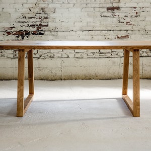 White Oak Farmhouse Dining Table Rustic Solid Wood Kitchen Table - Etsy