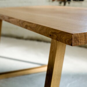 White Oak Farmhouse Dining Table Rustic Solid Wood Kitchen Table - Etsy