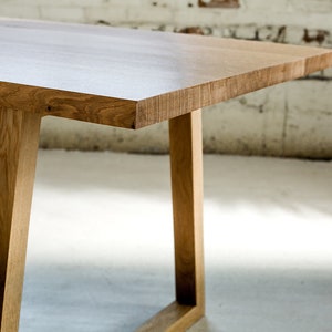 White Oak Farmhouse Dining Table Rustic Solid Wood Kitchen Table - Etsy