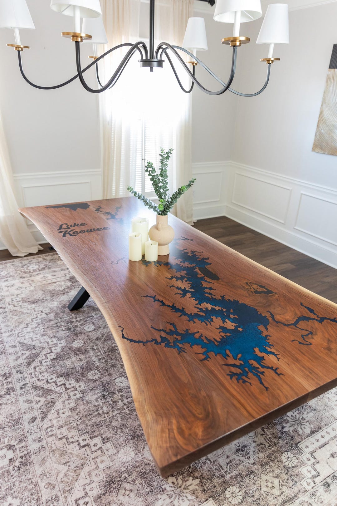 Custom Live Edge Table With Your Personalized Epoxy Design (example ...