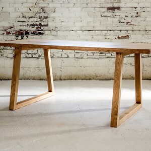 White Oak Farmhouse Dining Table Rustic Solid Wood Kitchen Table - Etsy