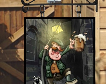 The Stagger Inn Personalised Swinging Custom Made Hanging Pub and Bar ...